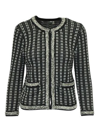 Alice & Olivia veste en tweed &agrave; ornements - Noir