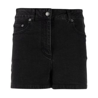 Moschino Denim Stretch Shorts mit Sesamstra&szlig;en-Label - - Shorts - Damen - Schwarzk - S