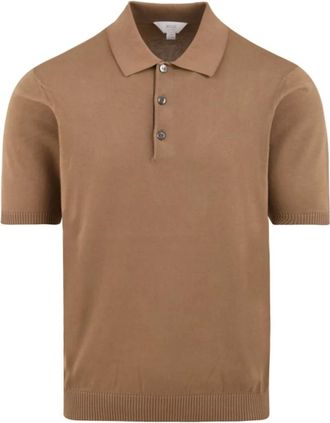 Malo Homme, Tops, Brun, Taille: L Polo Manches Courtes Ras&eacute;