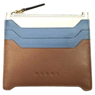 Marni Porte-cartes Trunkaroo Pre-owned en cuir de veau - Homme - Pre-owned - Multicolore - Taille: ONE Size