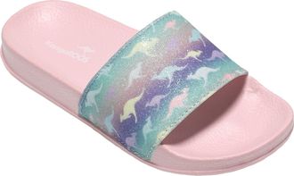 Kangaroos Damen K-Slide Shine Sandale, Rose/Animal, 41 EU