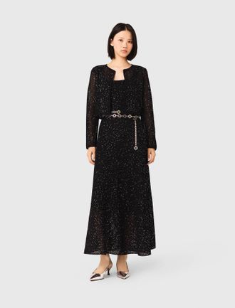 Maje Strickcardigan Mit Strass - Schwarz - Maje