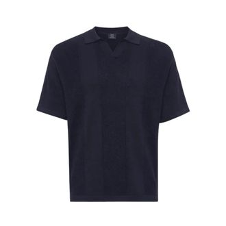 Genti No Buttons Polo - - Tops - Herren - Blau - S