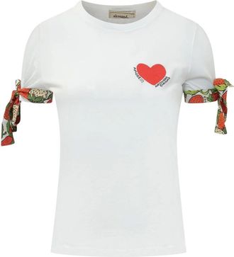 Alessandro Enriquez Femme, Tops, Blanc, Taille: 36 FR B.co Ricamo Cuore