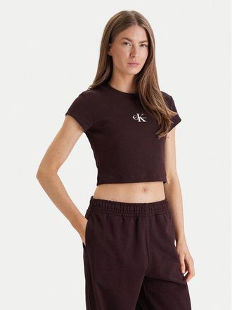 Calvin Klein Jeans T-Shirt LV047AB802 Braun Slim Fit