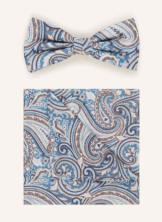 Paul Paul Set: Fliege Und Einstecktuch blau