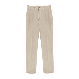 Incotex Homme, Pantalons, Beige, Taille: W32 Pantalon Slim en Velours C&ocirc;tel&eacute;