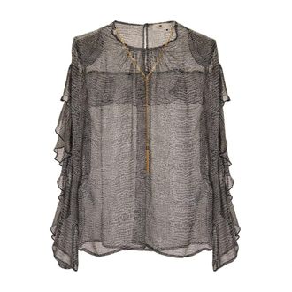 Elisabetta Franchi Femme, Blouses et Chemises, Noir, Taille: 44 FR Blouses