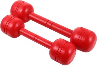 Pretyzoom 2 Stück Holz hanteln Mittlere und Große Kurzhanteln aus Holz für Heimtraining Handliches Fitnessgerät Koordination und Kraft bei Jungen und Mädchen
