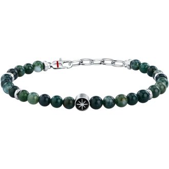 Sector Bracelet en acier et agate