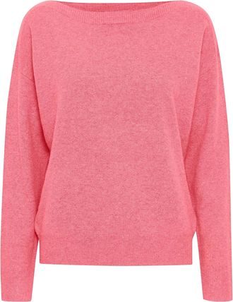 Ichi IHALPA LS2 Damen Strickpullover Feinstrick Pullover Feinstrickpullover U-Bootausschnitt Regular-Fit, Größe:XS, Farbe:Chateau Rose (172120)