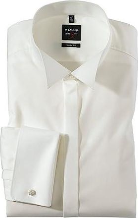 Olymp Level Five Body fit Chemise de gala &agrave; manches longues stretch beige, beige, 45