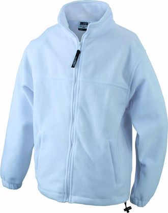 James & Nicholson Herren Full-Zip-Fleece ÜG Jacke, Weiß (weiß White), XXXX-Large