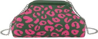 Generic dopamine, l&eacute;opard, sac dembrayage &agrave; pression avec sac amovible, vert, 11.42x3.94x6.69Zoll