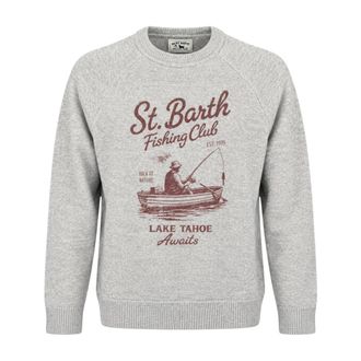 MC2 Saint Barth Maglia Bricklane Print In Lana - - Sweatshirts & Hoodies - Herren - Grau - S