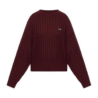 Rotate Wollpullover mit Logo-Patch - - Knitwear - Damen - Rot - XS