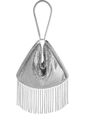 Paco Rabanne sac port&eacute; &eacute;paule &agrave; franges cha&icirc;nes - Argent