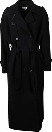 The Nina Studio Femme, Manteaux, Noir, Taille: 36 FR Parma Double-breasted Coat