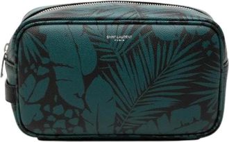 Saint Laurent Pochette en cuir imprim&eacute; Pre-owned - Femme - Pre-owned - Vert - Taille: ONE Size