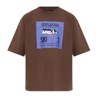 Dsquared2 Baumwoll-T-Shirt mit Print - - Tops - Herren - Braun - S