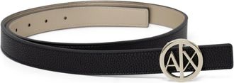 A|X Armani Exchange Femme, Accessoires, Noir, Taille: 80 CM Logo Buckle Belt