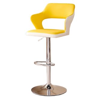 Generic H&ouml;henverstellbarer Barhocker aus Leder mit R&uuml;ckenlehne und Armlehnen - Drehbarer K&uuml;chenstuhl f&uuml;r Esszimmer, Restaurant, B&uuml;ro - Rotes Design