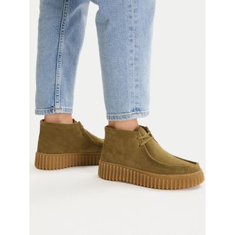 Clarks Schn&uuml;rschuhe Clarks Torhill Moss 26183872 Khakifarben