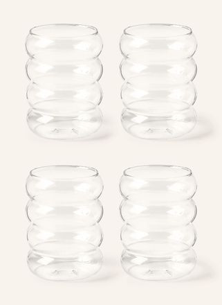Westwing Collection 4er-Set Wassergl&auml;ser Bubbly transparent