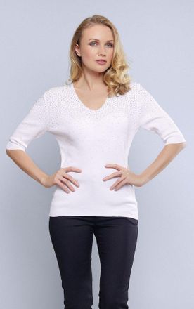 Passioni Sweater mit Strassdetails