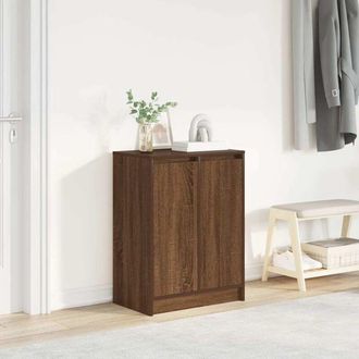 vidaXL Vidaxl - Armoire à chaussures chêne marron 57x34x76 cm bois dingénierie