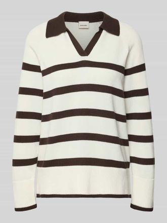 Stefanel Gestreifter Pullover mit Polokragen