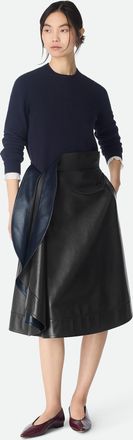 Bottega Veneta Ausgestellter Lederrock - Bottega Veneta