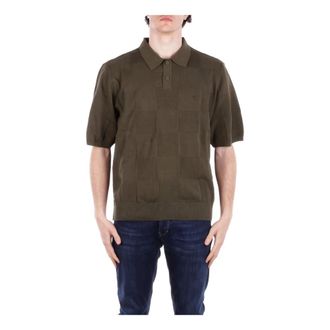 Carhartt Work in Progress Homme, Tops, Vert, Taille: S Polo à logo et boutons frontaux
