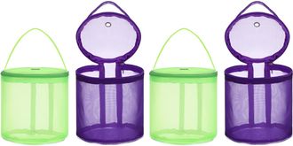 Holibanna 4 St&uuml;ck Teiliges Netz-strickgarn Aufbewahrungstaschen Tragbare Runde Garnaufbewahrungstasche f&uuml;r Strick H&auml;kelprojekte Atmungsaktive Kleine Garn-b&auml;lle 