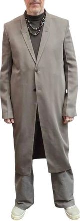 Rick Owens Homme, Manteaux, Gris, Taille: L Redingote Jacket