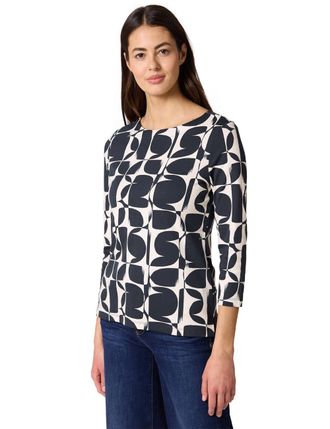 Street One Gemustertes Shirt Shadowed Navy 40