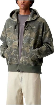 Carhartt Work in Progress Homme, Sweatshirts et sweats &agrave; capuche, Vert, Taille: L Hooded Benton Sweat Jacket