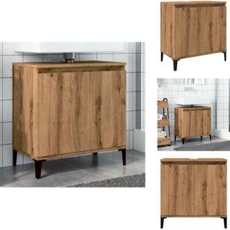 vidaXL Vidaxl - Waschbeckenunterschrank Artisan-Eiche 58x33x60 cm Holzwerkstoff - Waschbeckenschrank - Waschbeckenschränke - Waschtisch