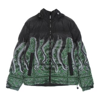 Octopus Schwarze Bandana Daunenjacke - - Jackets - Herren - Schwarzk - XS