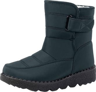 Generic Bottes de neige pour femme Taille 39 Bottes de marche pour femme Nouvelles bottes dhiver doubl&eacute;es en polaire chaud en coton Bottines mi-mollet avec se