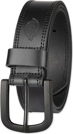 Dickies Ceinture en cuir v&eacute;ritable pour homme - Style d&eacute;contract&eacute; durable - Tailles r&eacute;guli&egrave;res et grandes et grandes, noir, 40