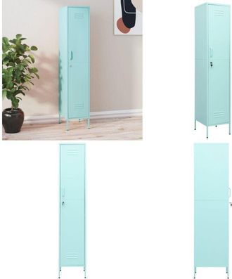 vidaXL Armoire à casiers Vert menthe 35x46x180 cm Acier - Meuble De Rangement - Armoire Métallique - Armoire À Casiers - Rangement Vertical - Armoire Verte