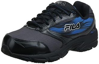 Fila Fila Mens Memory Meiera 2 Slip Resistant Composite Toe Trail Running Shoe Food Service, Castlerock/Black/Prince Blue, 8 D US