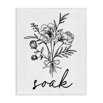 Stupell Industries Bathroom Herb Soak Leinwand-Kunst, Design von Lettered and Lined, 76,2 x 61 cm