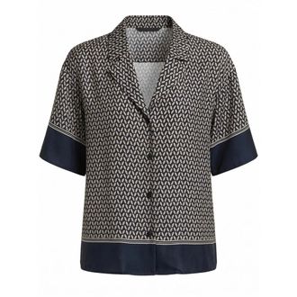 PESERICO Femme, Blouses et Chemises, Multicolore, Taille: 42 FR Camicia en twill de viscose