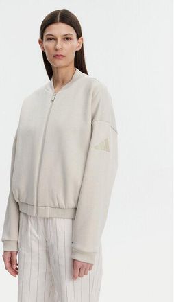 adidas Sweatshirt Essentials Contemporary Logo JD9972 Beige Loose Fit