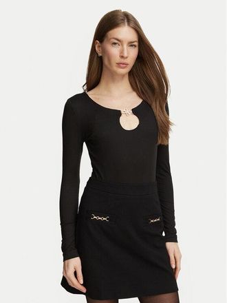 Guess Bluse W6BP27 K6288 Schwarz Slim Fit