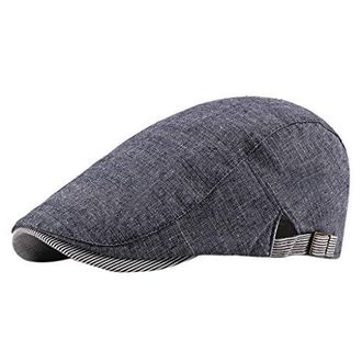 Generic Casquette de ville noire respirante unisexe en maille filet Newsboy Beret Cap Cabbie Casquette plate Casquette et accessoires Style urbain Tricot, Mar
