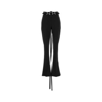 Blumarine Femme, Pantalons, Noir, Taille: 38 FR Wide Pantalons