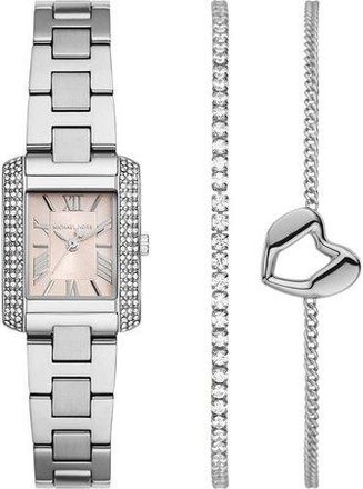 Michael Kors Uhr und Armband Set Emery Set MK7514SET Silberfarben